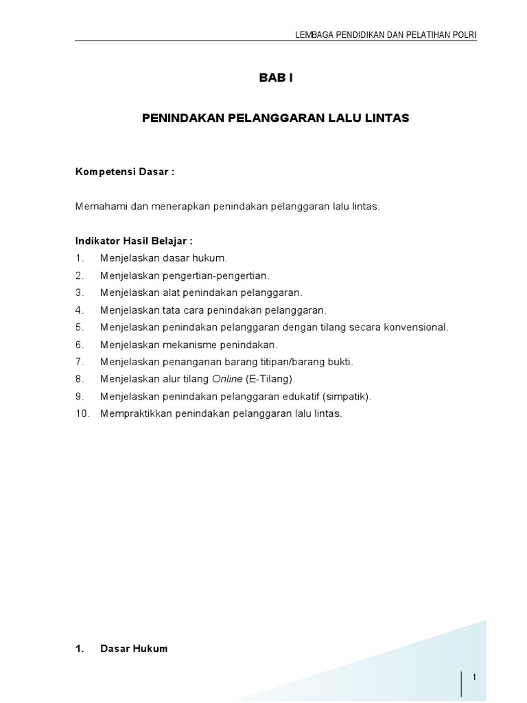 Hanjar Lantas TK Ii | PDF