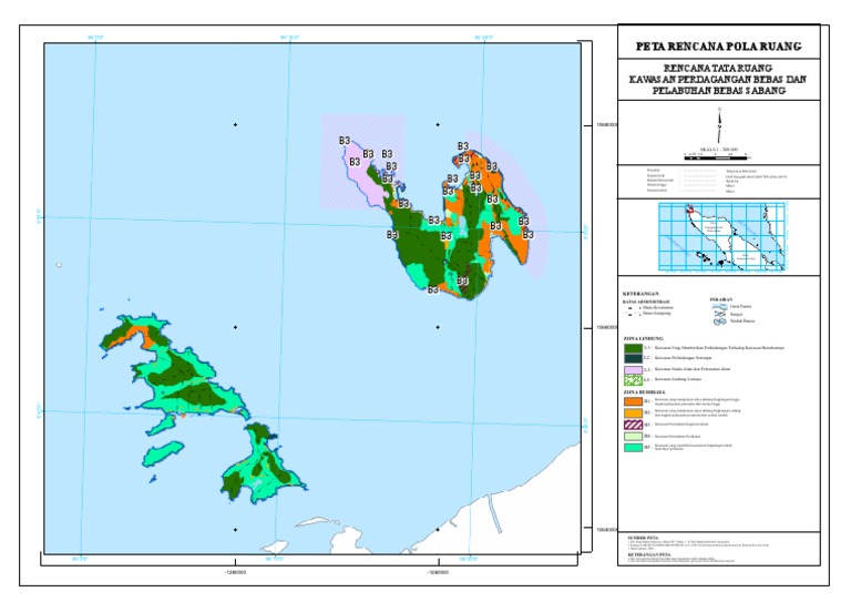 Lampiran II - Peta Rencana Pola Ruang-Sabang | PDF