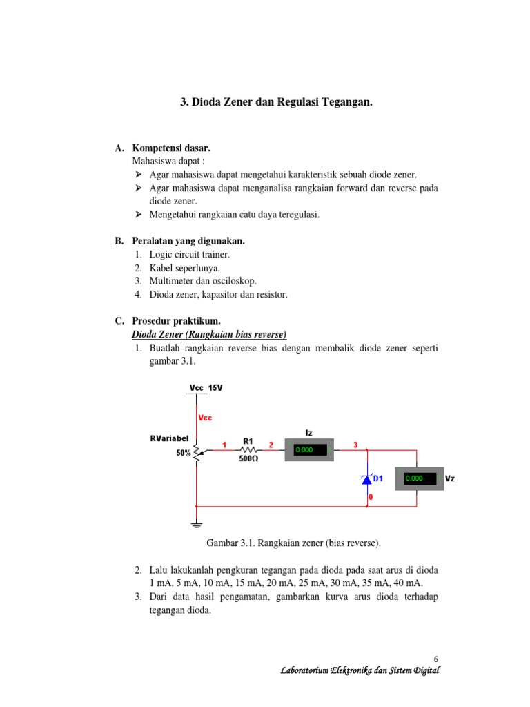 Bab 3 Dioda Zener Dan Regulasi Tegangan | PDF