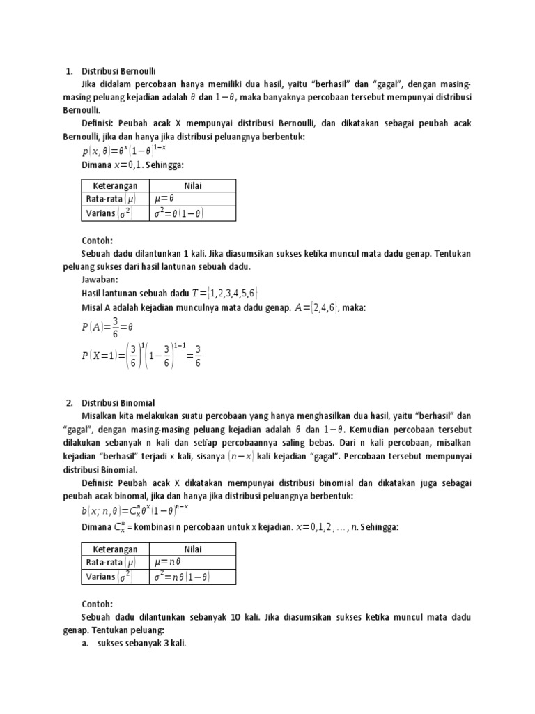 Macam-Macam Distribusi | PDF
