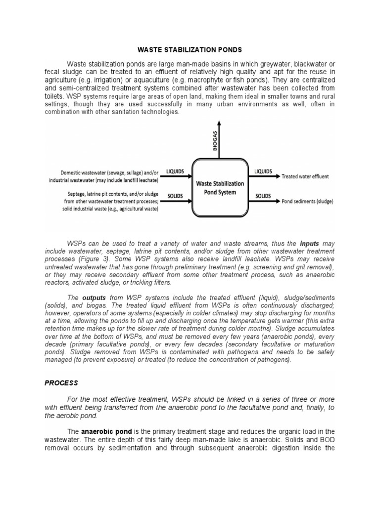 Waste Stabilization Ponds Overview | PDF | Sewage Treatment | Waste ...