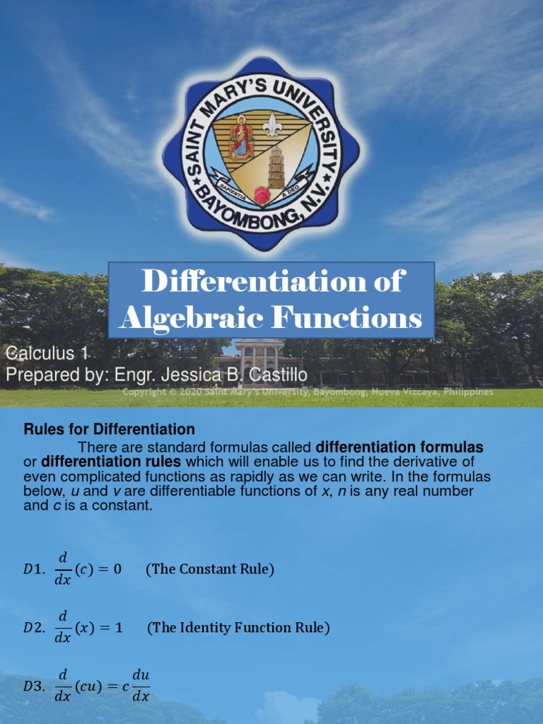 Differentiation of Algebraic Functions (2) | PDF | Derivative | Function (Mathematics)