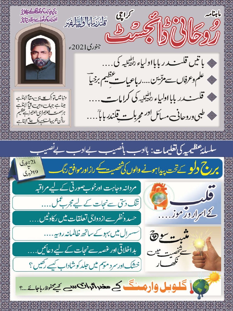 Roohani Digest 2021 January | PDF