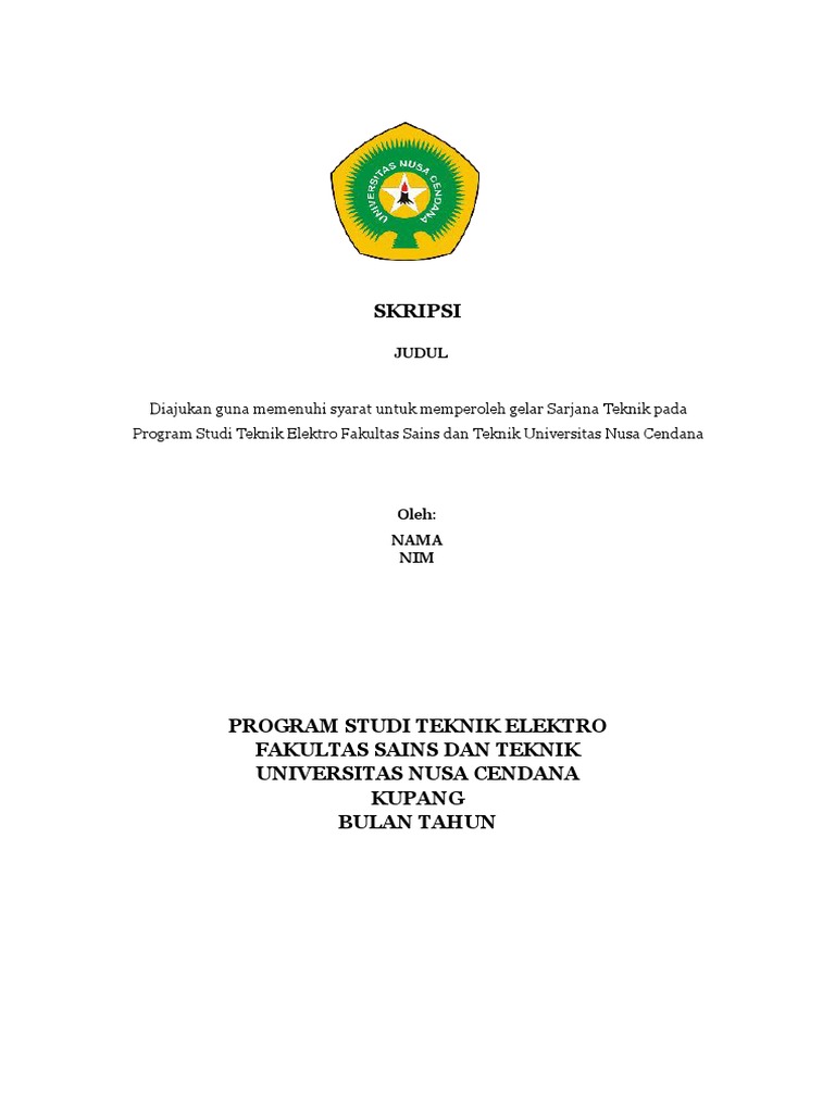 3 - Cover Dan Halaman Persetujuan Skripsi UNDANA | PDF