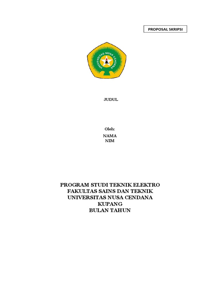 4 - Cover Dan Halaman Pengesahan Proposal Skripsi (Sesudah Seminar ...