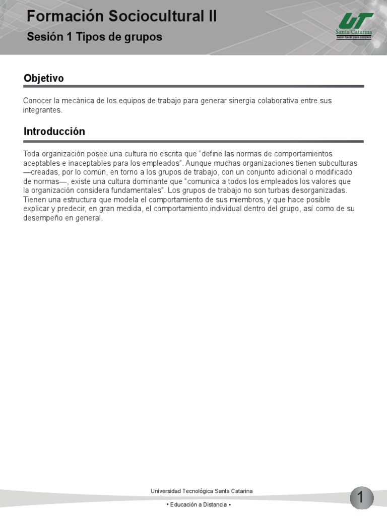 Imprimible fsc2 s1 | PDF | Educación a distancia | Liderazgo