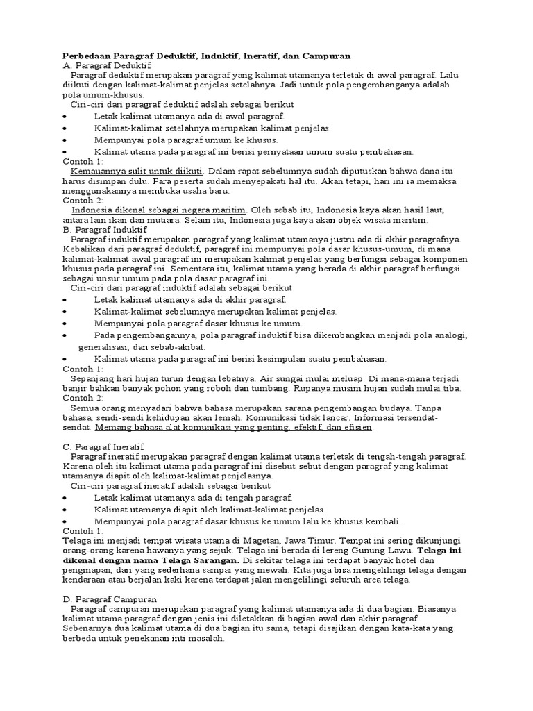 Macam-Macam Paragraf | PDF | Seni & Disiplin Bahasa | Sains & Matematika