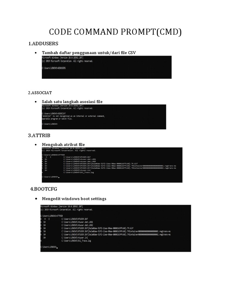 Code Command Prompt | PDF