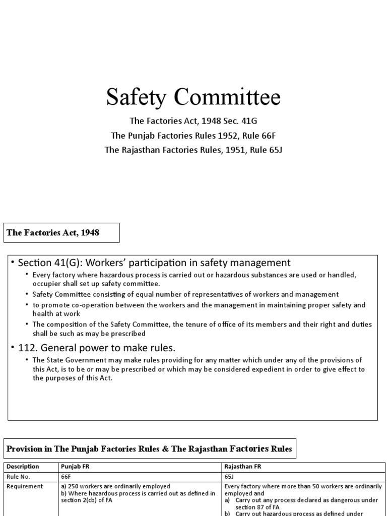 Safety Committee | Download Free PDF | Occupational Safety And Health ...