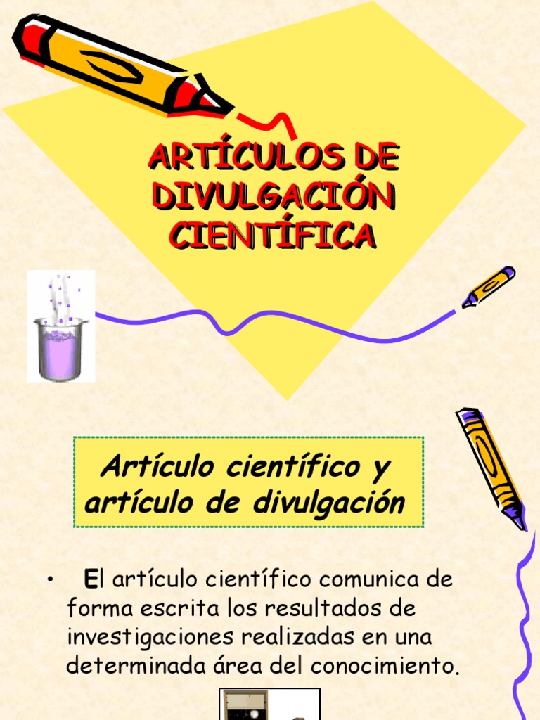 ARTÍCULOS DE DIVULGACIÓN CIENTÍFICA