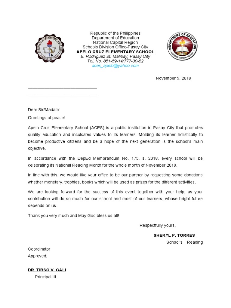 Solicitation Paper READING Month | PDF