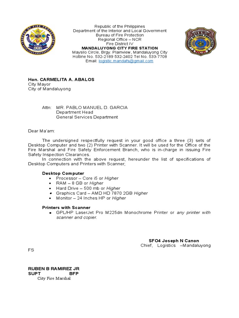 Request For Desktop Computer | PDF