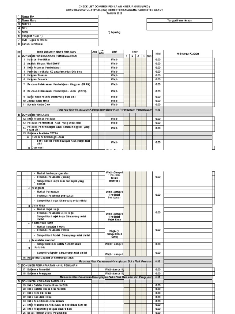 Check List PKG Ra NPNS | PDF