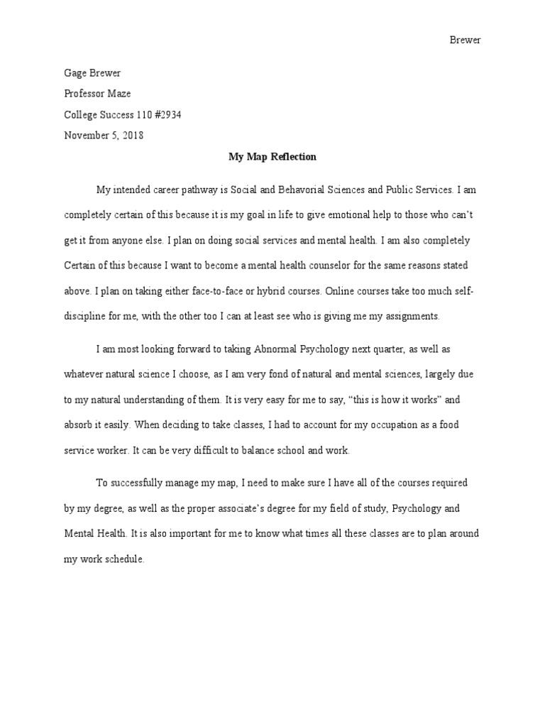 Darn My Map refLECtion | PDF | Self-Improvement