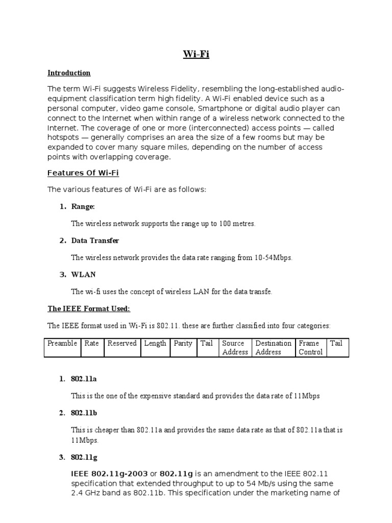 Wi Fi | PDF | Wi Fi | Ieee 802.11