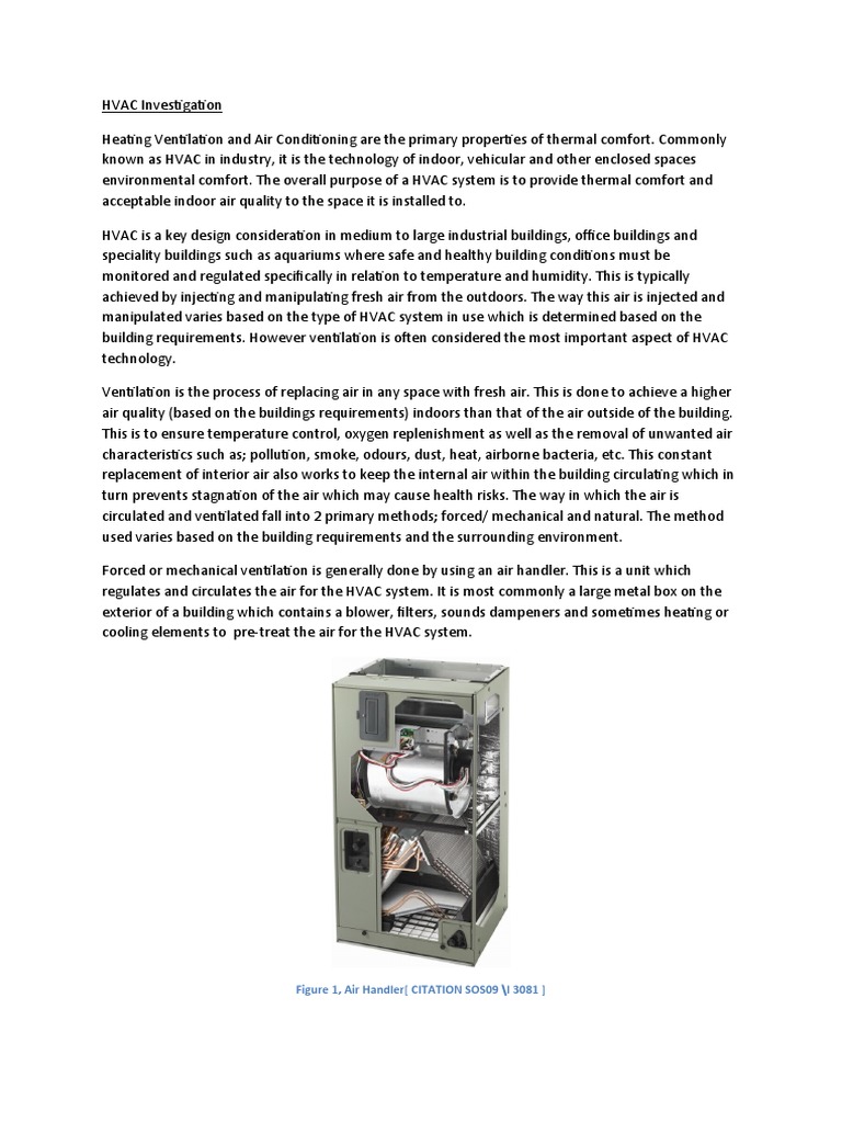 Figure 1, Air Handler (CITATION SOS09 /L 3081) | PDF | Heat Pump | Air ...