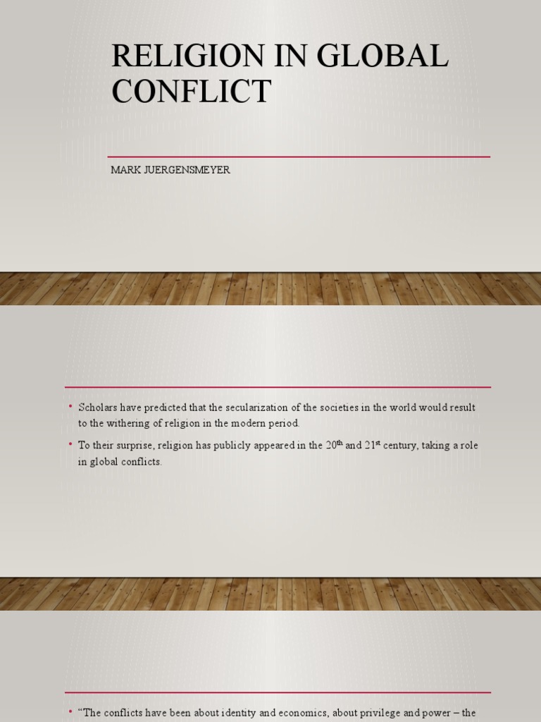 Religion in Global Conflict: Mark Juergensmeyer | PDF | Jihadism | Religion And Belief