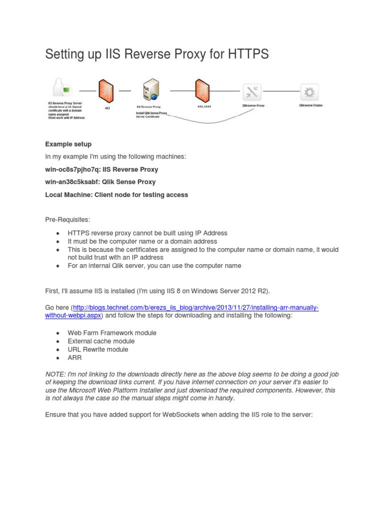 IIS Reverse Proxy For HTTPS | PDF | Proxy Server | Internet Information ...
