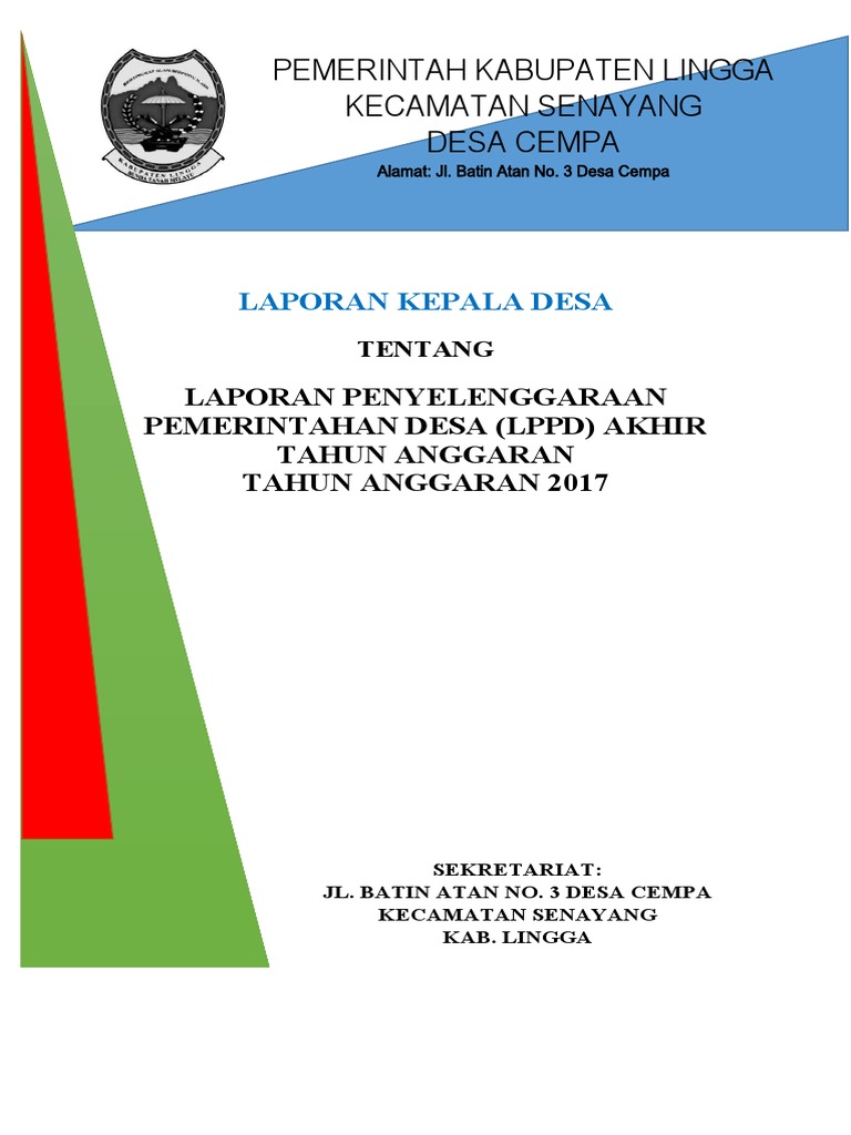 Cover LPPD Kades Cempa | PDF | Olahraga & Rekreasi | Memasak, Makanan ...