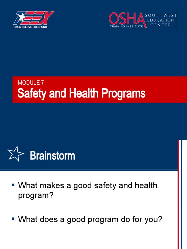 Safety and Health Programs | PDF | Occupational Safety And Health ...