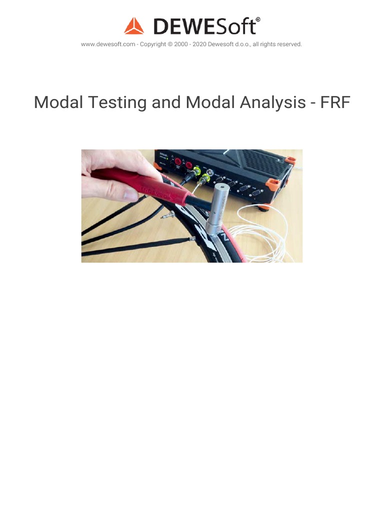 Modal Testing FRF | PDF | Resonance | Correlation And Dependence
