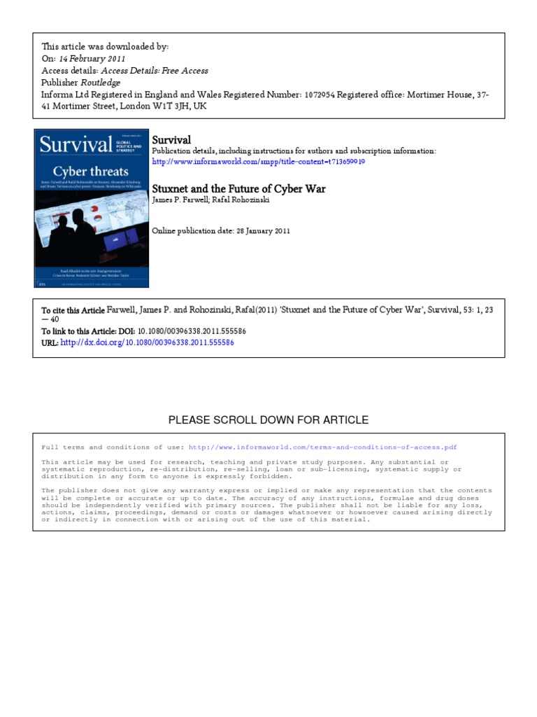 Survival: Publication Details, Including Instructions For Authors and ...