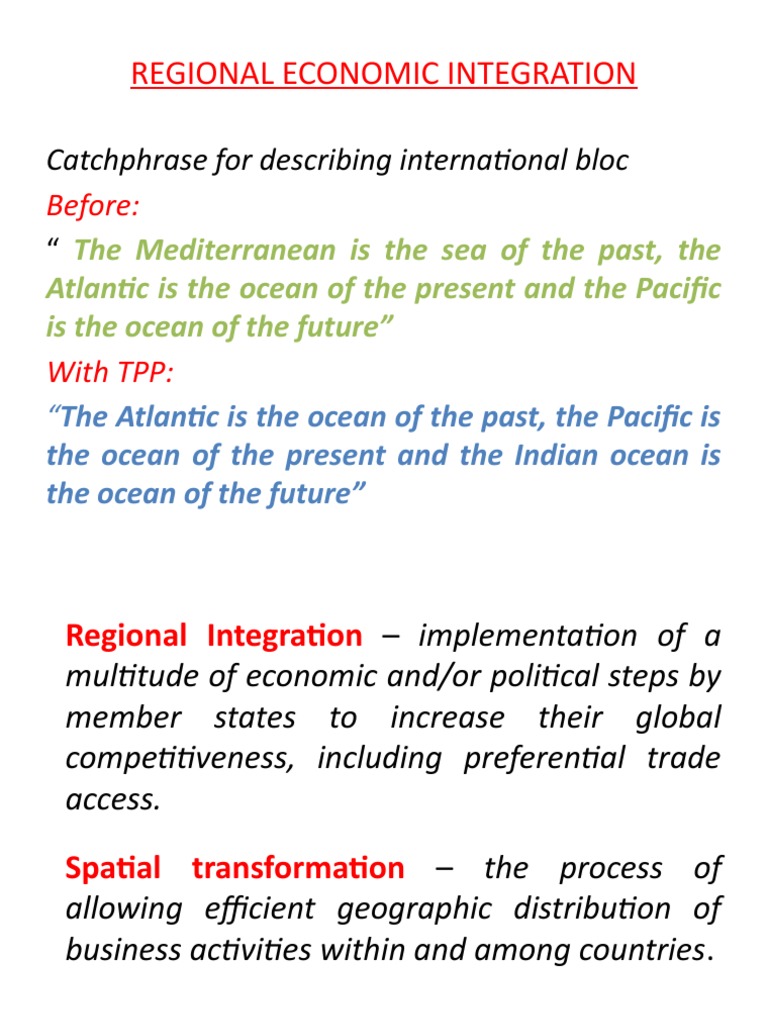 Economic Integration | PDF | Regional Integration | Single Market
