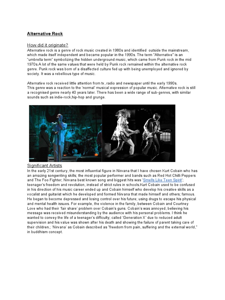 201ta Musical Knowledge - Task 1 | PDF | Alternative Rock | Jazz