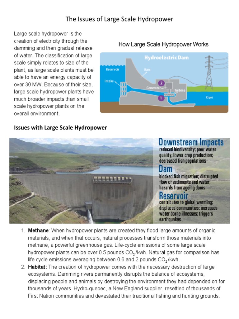Large Scale Hydropower One Pager | PDF | Hydroelectricity | River
