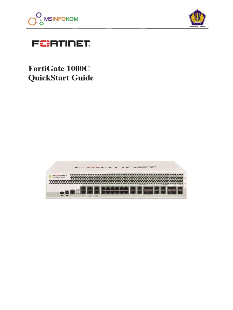 Fortigate 1000C Quickstart Guide | PDF
