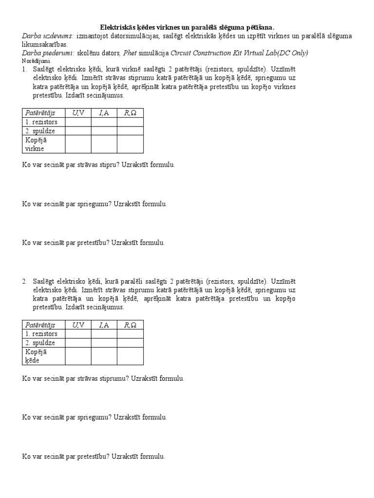 Virknes - Paralēlais - Jauktais Slēgums Virtuāli | PDF