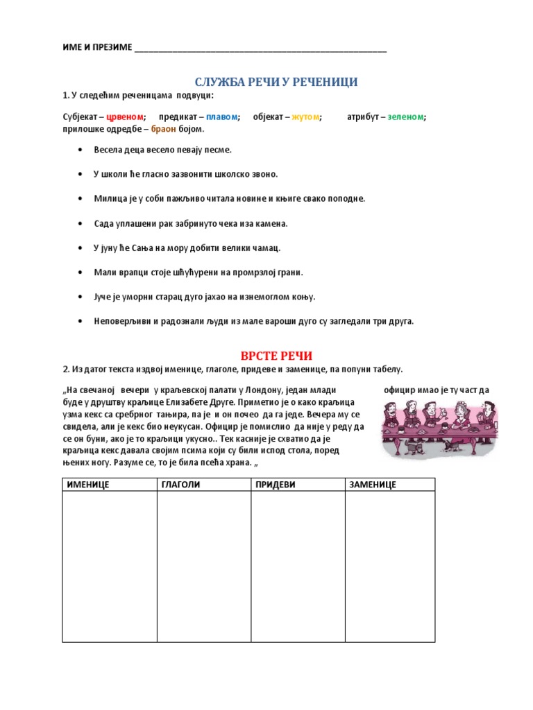 Vrste Reci Kontrolni | PDF