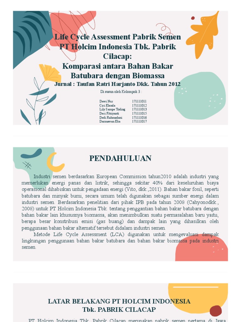 LCA Bahan Bakar Semen Holcim | PDF | Kesehatan Holistik | Teknologi & Rekayasa