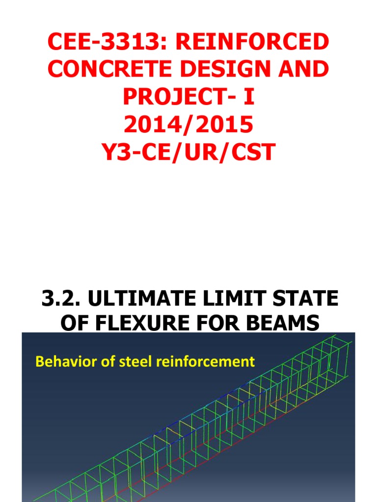 Cee-3313: Reinforced Concrete Design and Project-I 2014/2015 Y3-CE/UR ...