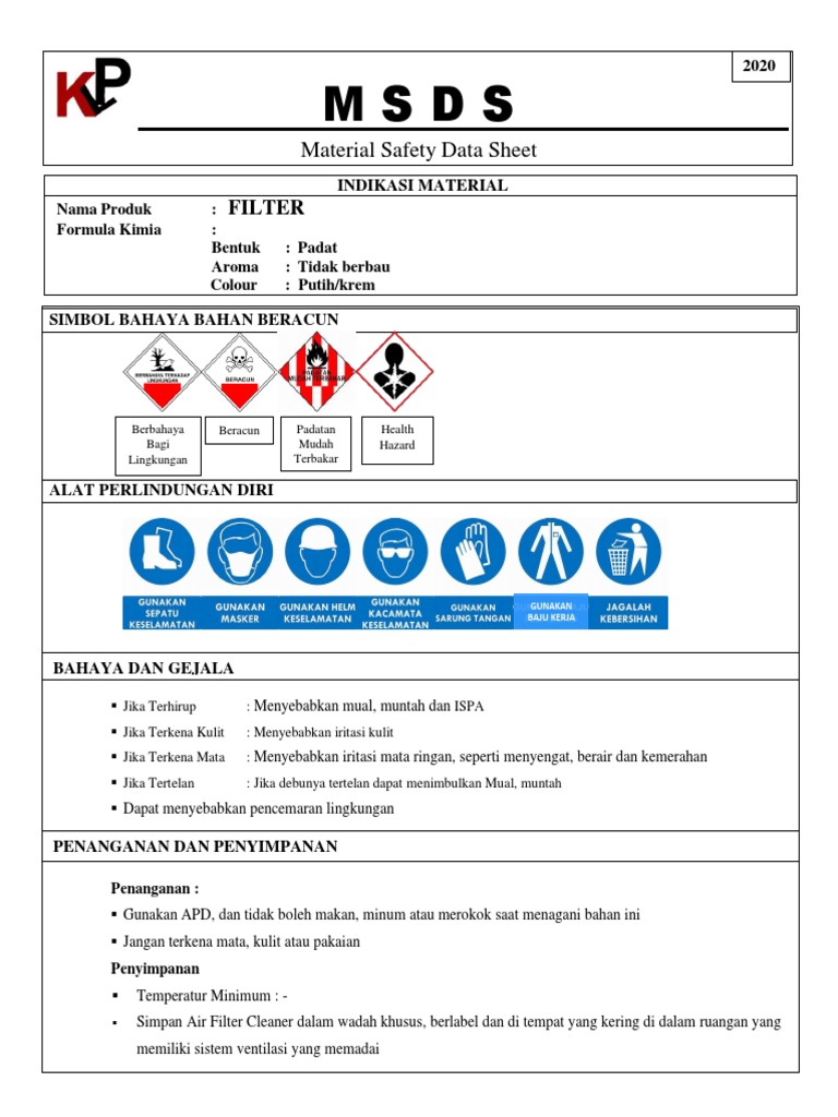 Panduan Keamanan Material FILTER | PDF
