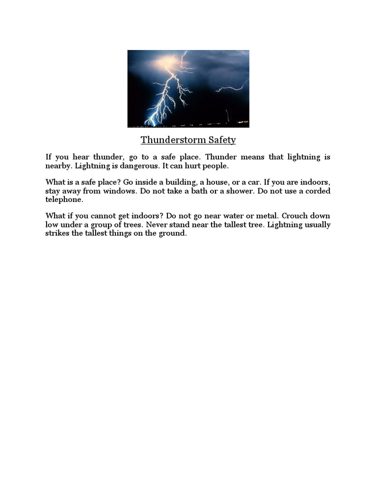 Thunderstorm Safety Tips and Guidelines | PDF | Computers