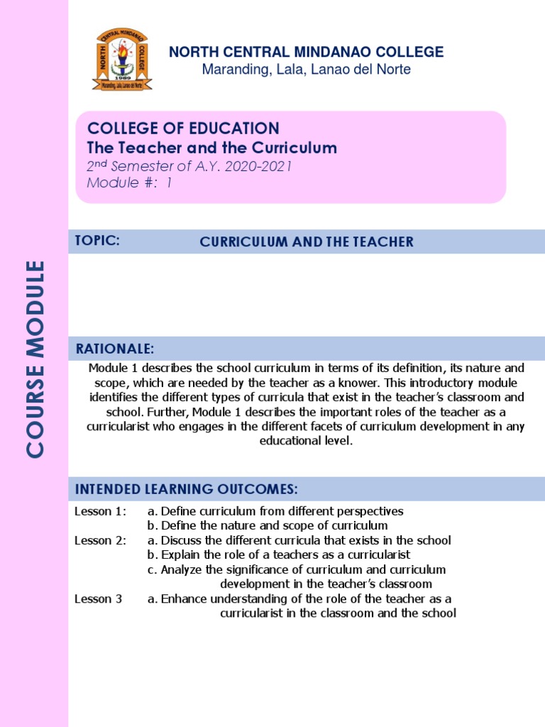 The Teacher and Curriculum | PDF | Curriculum | Teachers