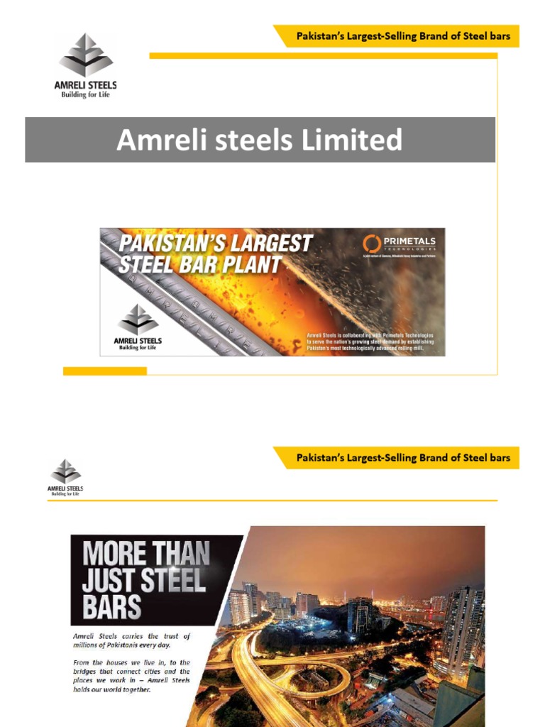 Amreli Steels: Pakistan's Top Steel Brand | PDF | Scrap | Steel