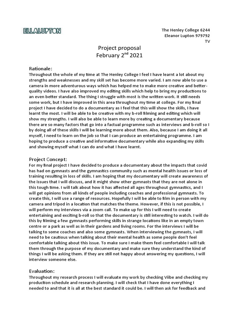 Proposal | PDF | Focus Group | Interview