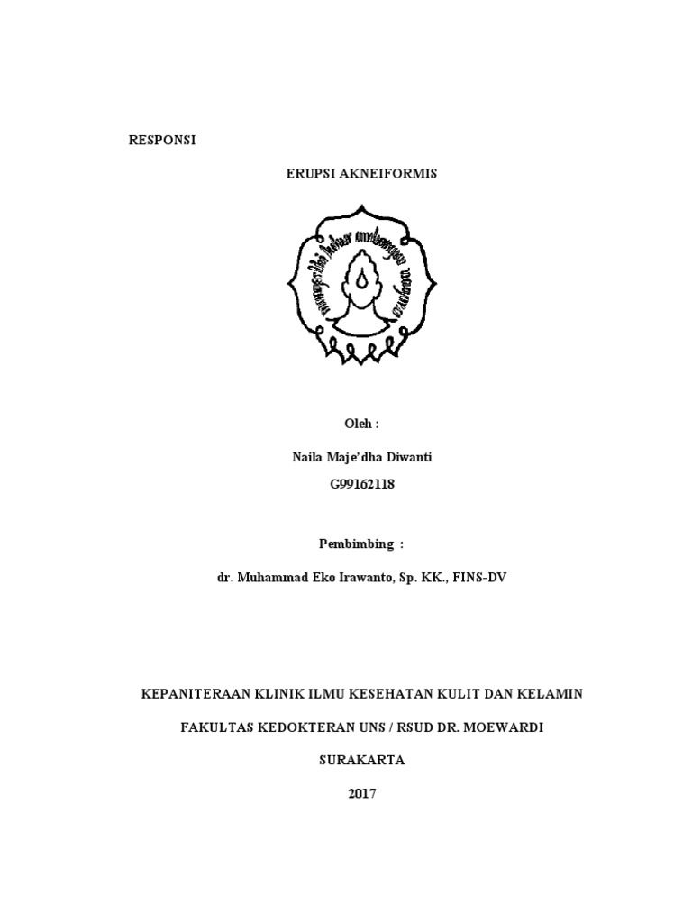 Erupsi Akneiformis Responsi PRINT Fix | PDF | Pengembangan Diri | Kesehatan Holistik