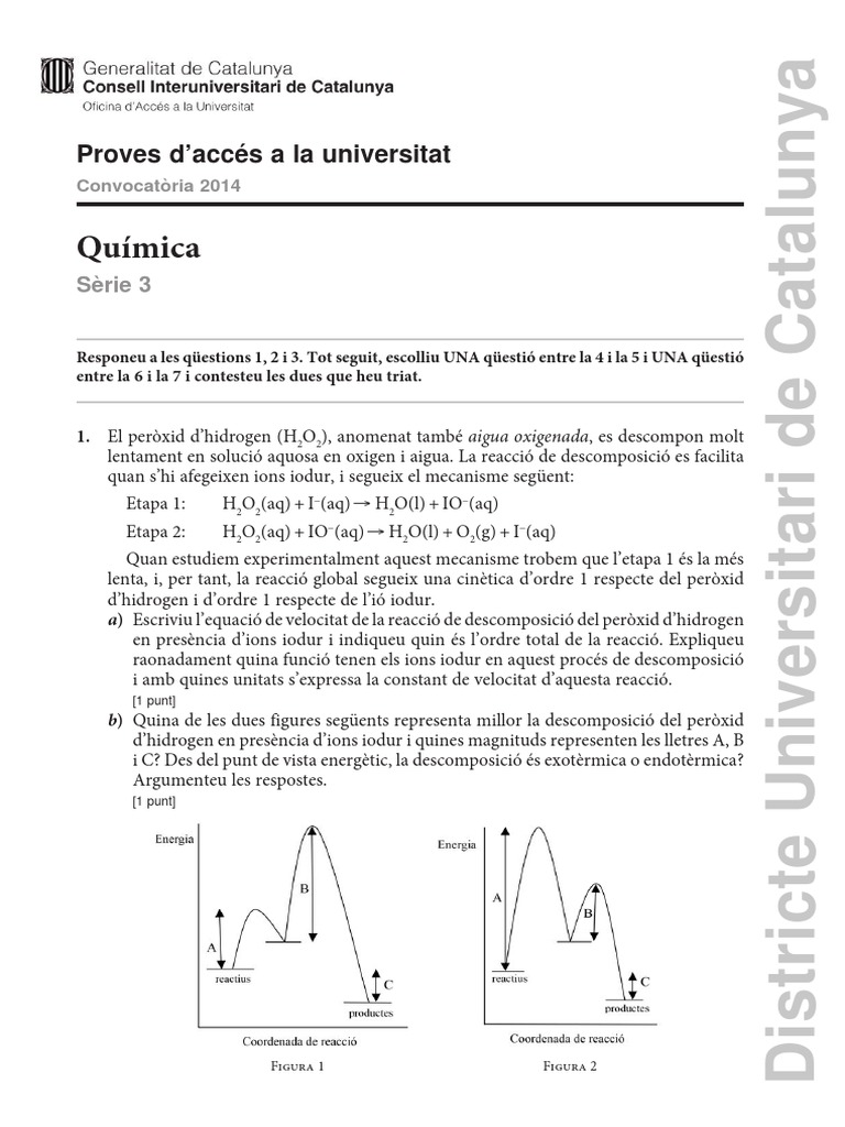 Quimica 2014 Juny | PDF
