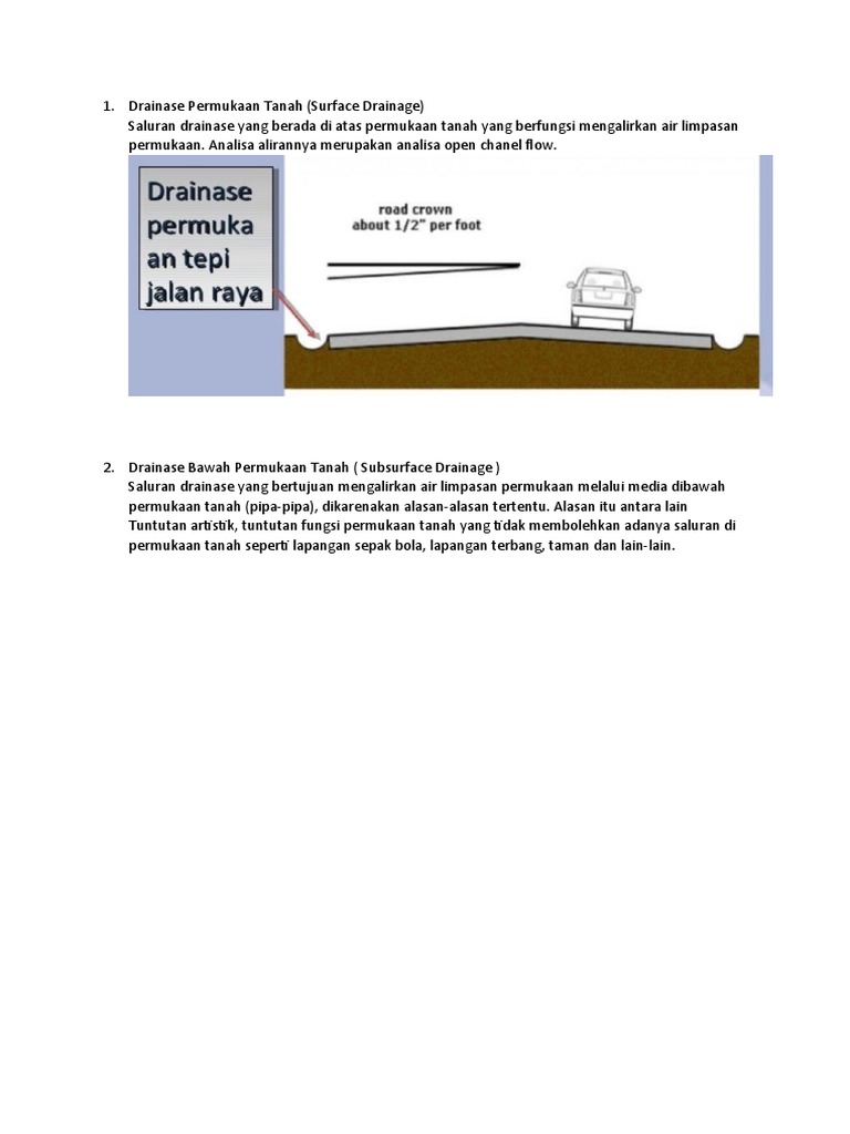 Drainase Permukaan Tanah | PDF