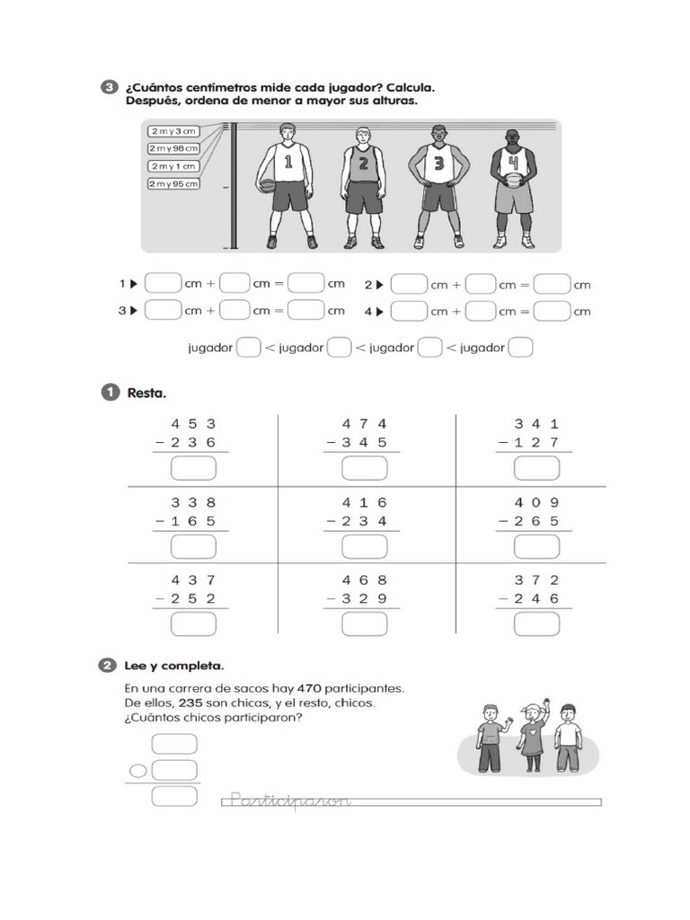 Fichas Matematicas 2 Primaria | PDF