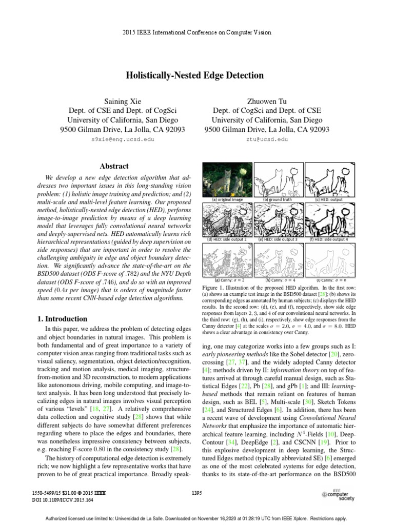 Holistically-Nested Edge Detection | PDF | Artificial Neural Network | Deep Learning