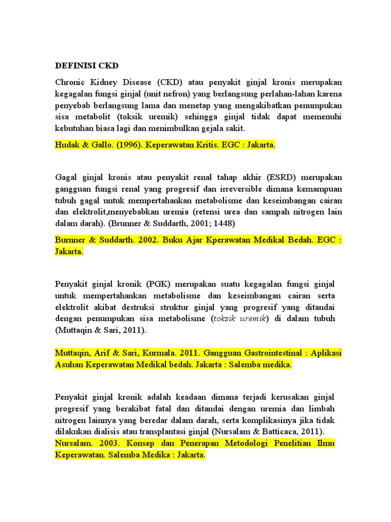 Definisi CKD | PDF