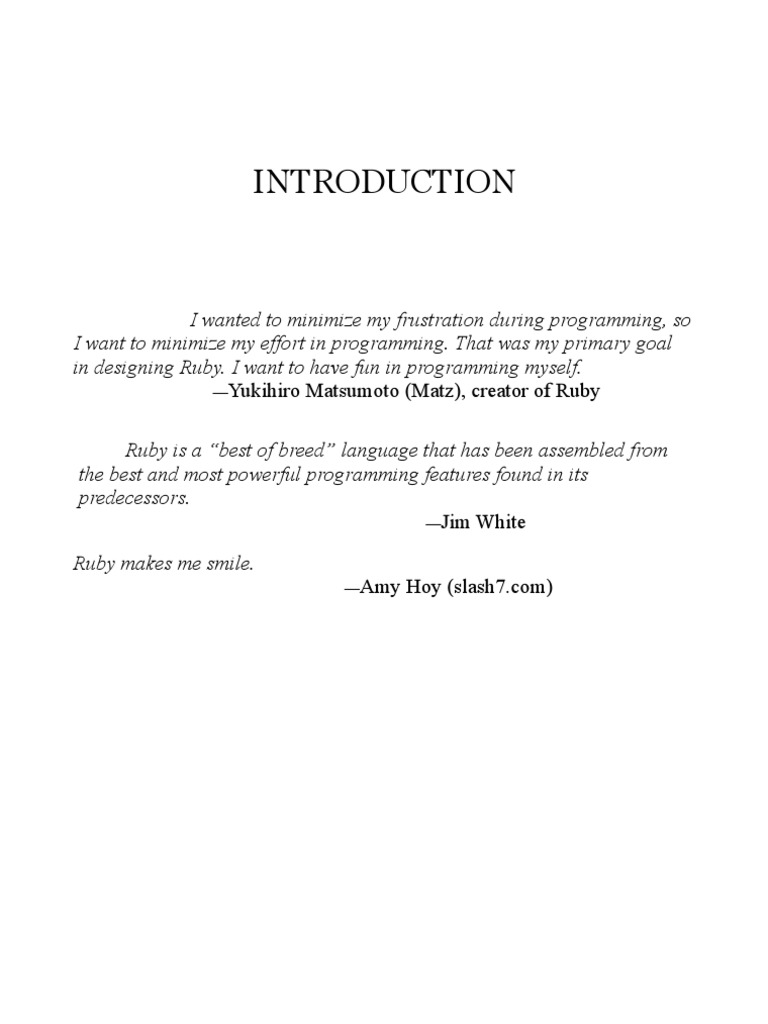 Yukihiro Matsumoto (Matz), Creator of Ruby | PDF | Ruby (Programming ...