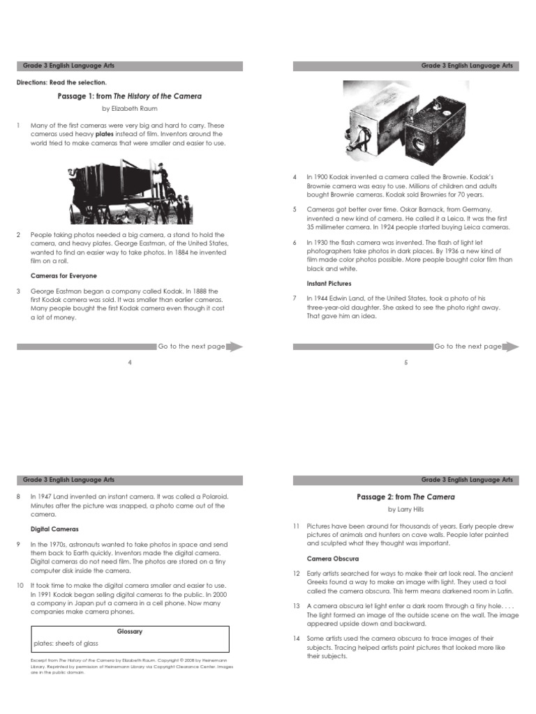 The History of The Camera: Passage 1: From | PDF | Camera | Imaging