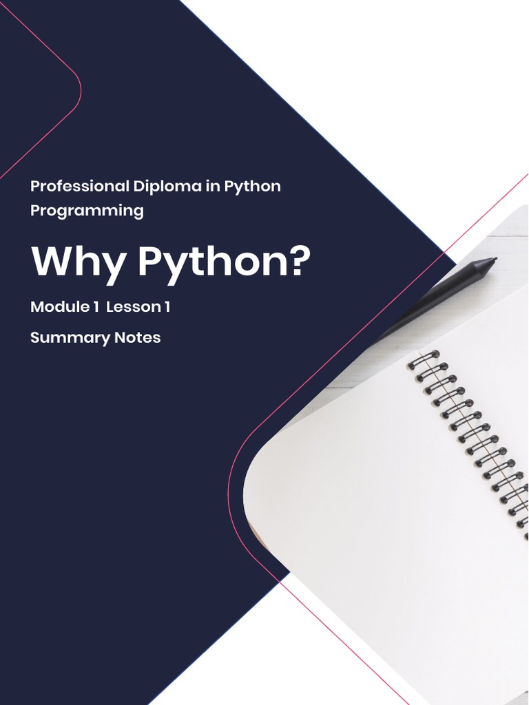 Why Python Professional Diploma In Python Programming Pdf Python Programming Language