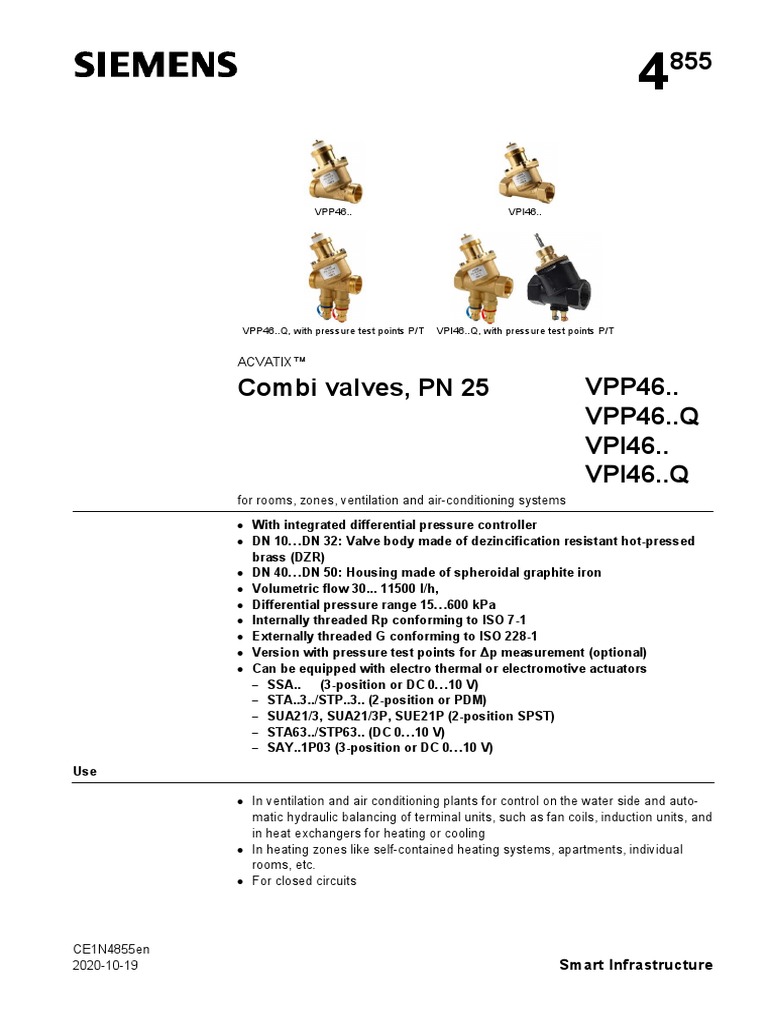 A6V10343683 - Combi Valves PN25 VVP46.. VPI46.. - en | PDF | Valve ...