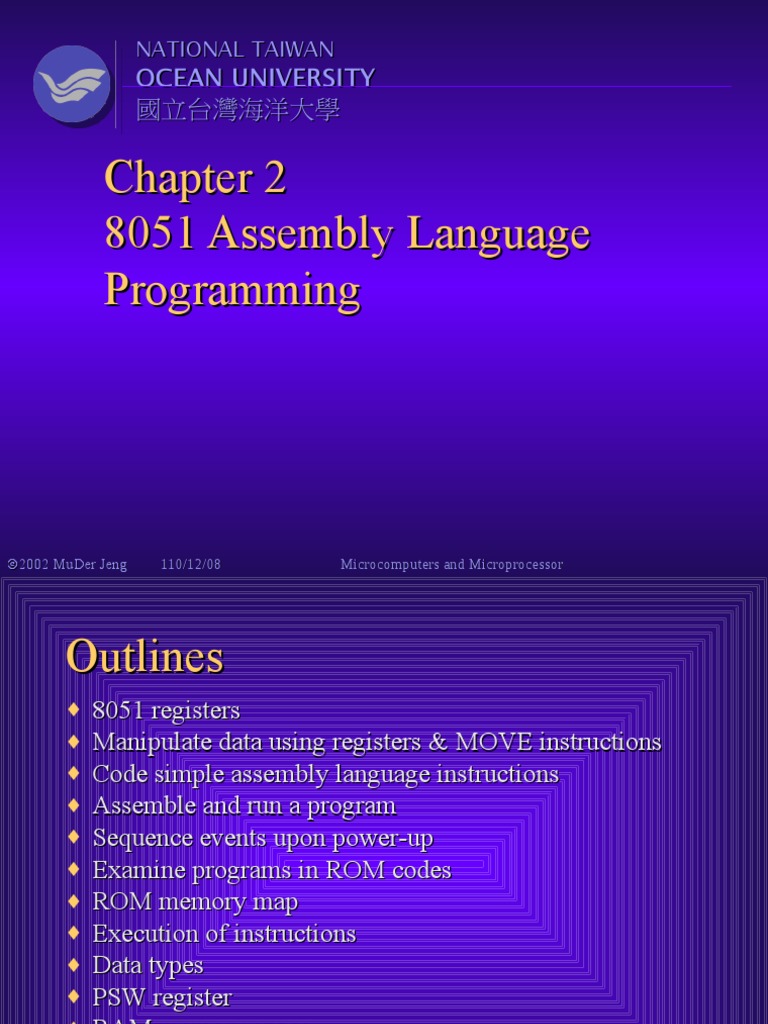 8051 Assembly Language Programming | PDF | Assembly Language | Central Processing Unit